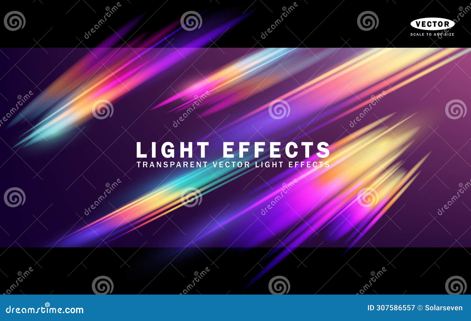 Light Lens Flare Transparent Vector Effects Stock Vector - Illustration ...
