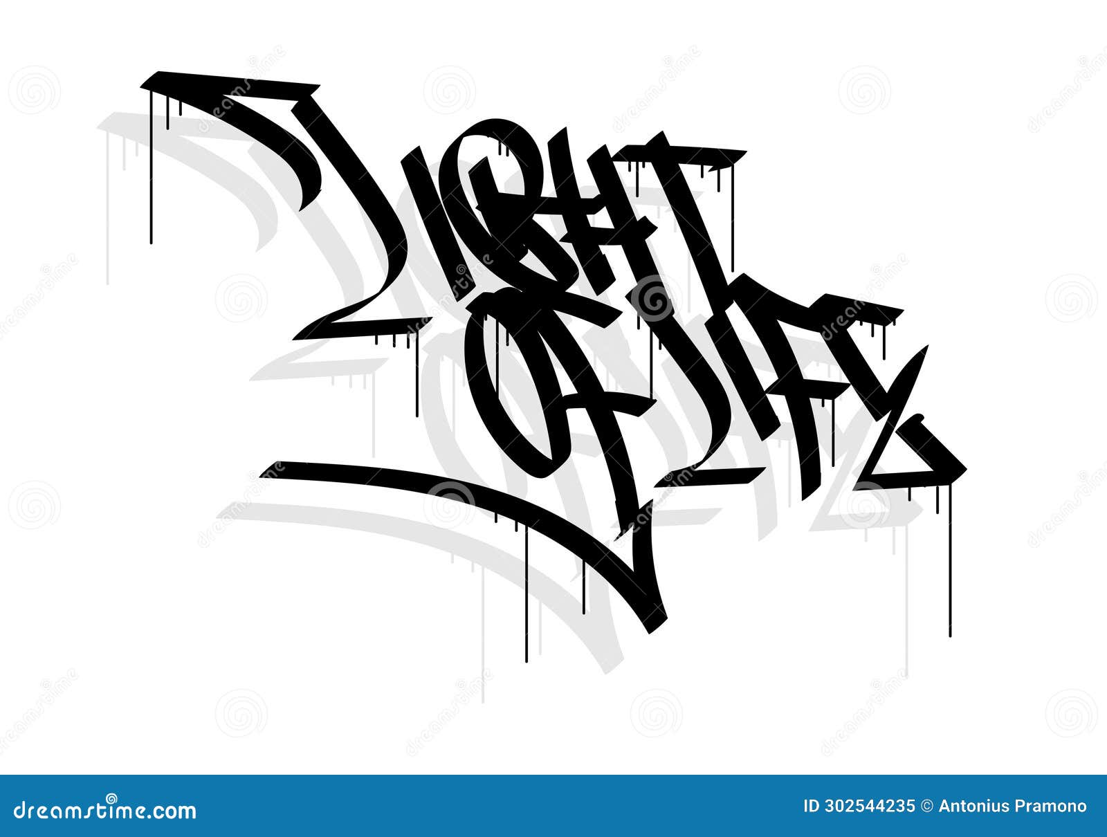 LIGHT of LIFE Graffiti Tag Style Stock Vector - Illustration of retro ...