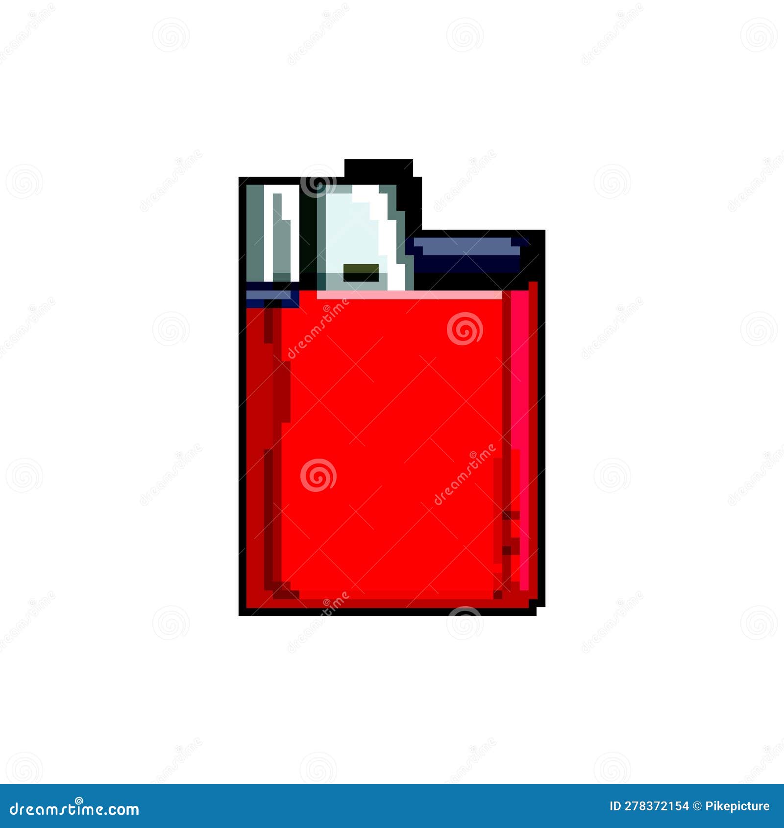 Light Lighter Fire Game Pixel Art Vector Illustration Stock Vector ...