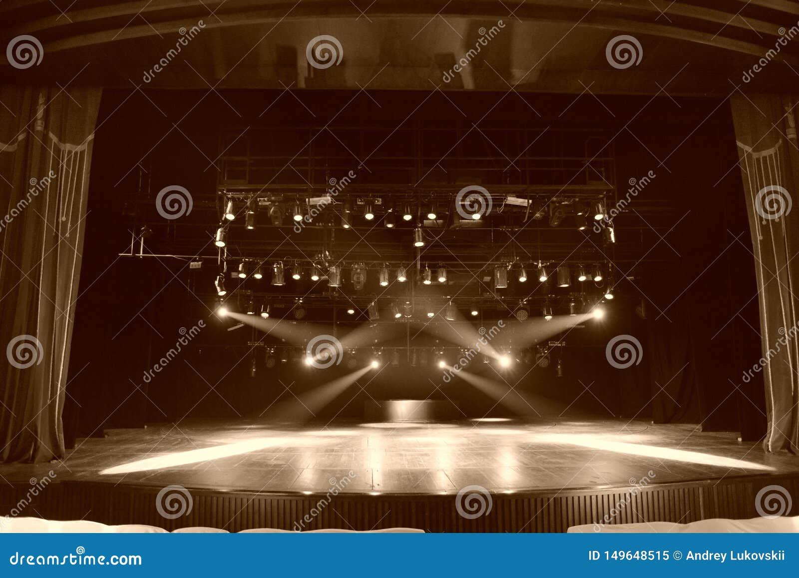 Light of Lighting Lanterns on the Stage Stock Image - Image of light ...