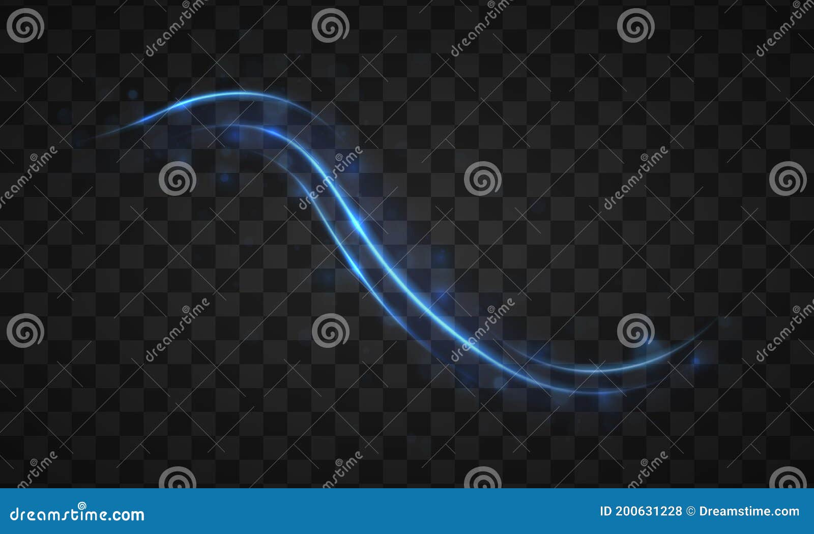 Blue light line. stock vector. Illustration of glitter - 200631228