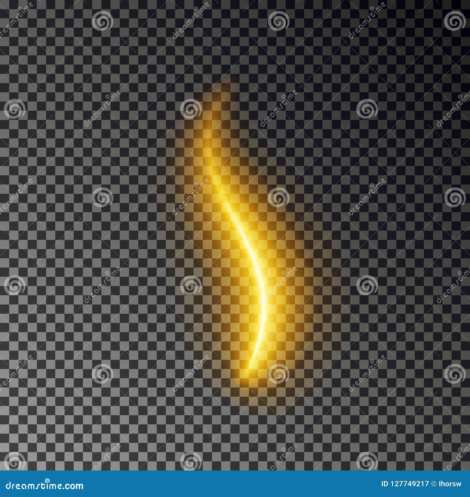Light Line Effect, Gold Vector. Glowing Light Fire Trace Stock Vector ...