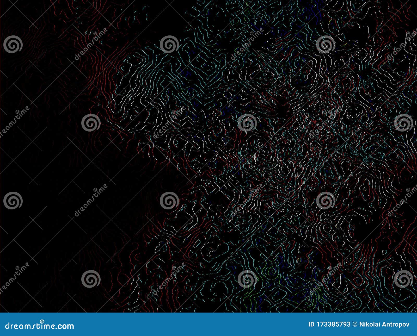 Light Linear Pattern on a Black Background. Stock Illustration ...