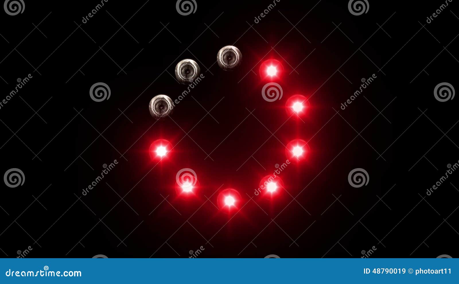 Light Loading Bar - 30fps, Last 5 Seconds is Loopable - Radial, Red ...