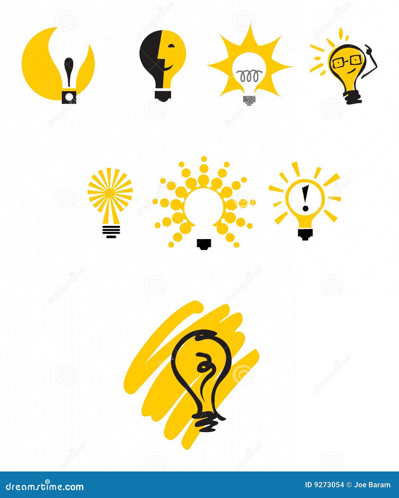 Light logos stock illustration. Illustration of bulbs - 9273054