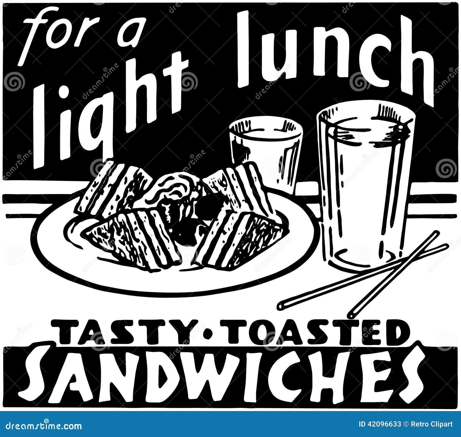 Light Lunch stock vector. Illustration of meals, classic - 42096633