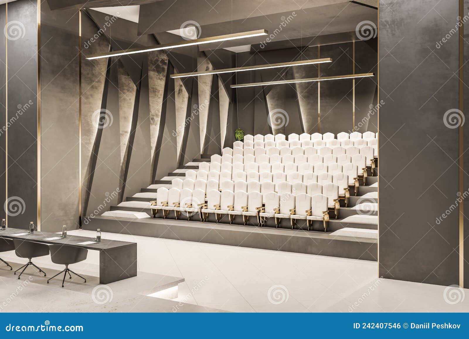 Light Luxury Concrete Lecture Hall Auditorium Interior with Seats and ... Light Luxury Concrete Lecture Hall Auditorium Interior with Seats and ...
