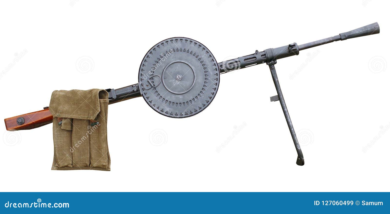 Light Machine Gun Isolated on White Stock Image - Image of light ...