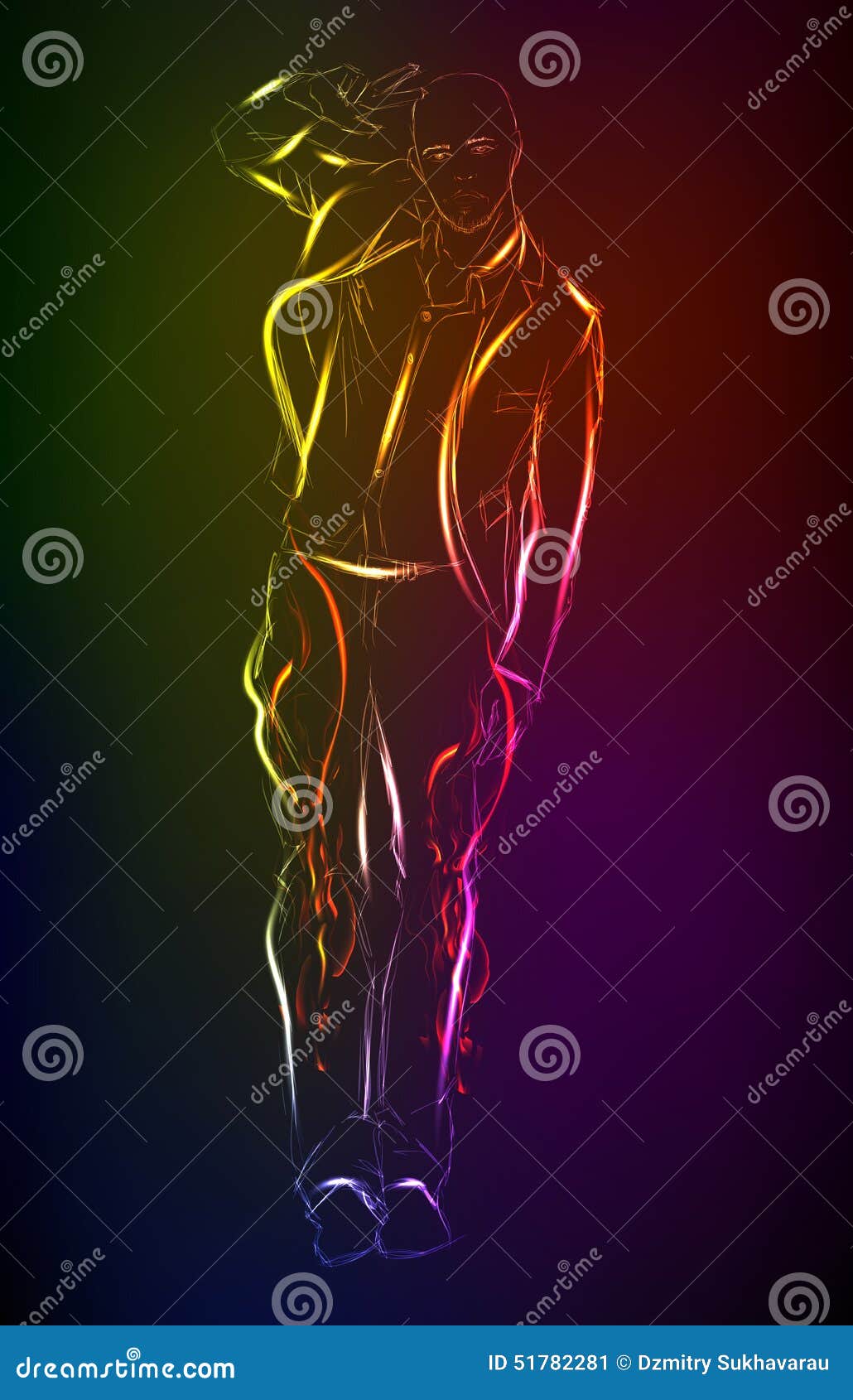 A light man stock illustration. Illustration of clothing - 51782281