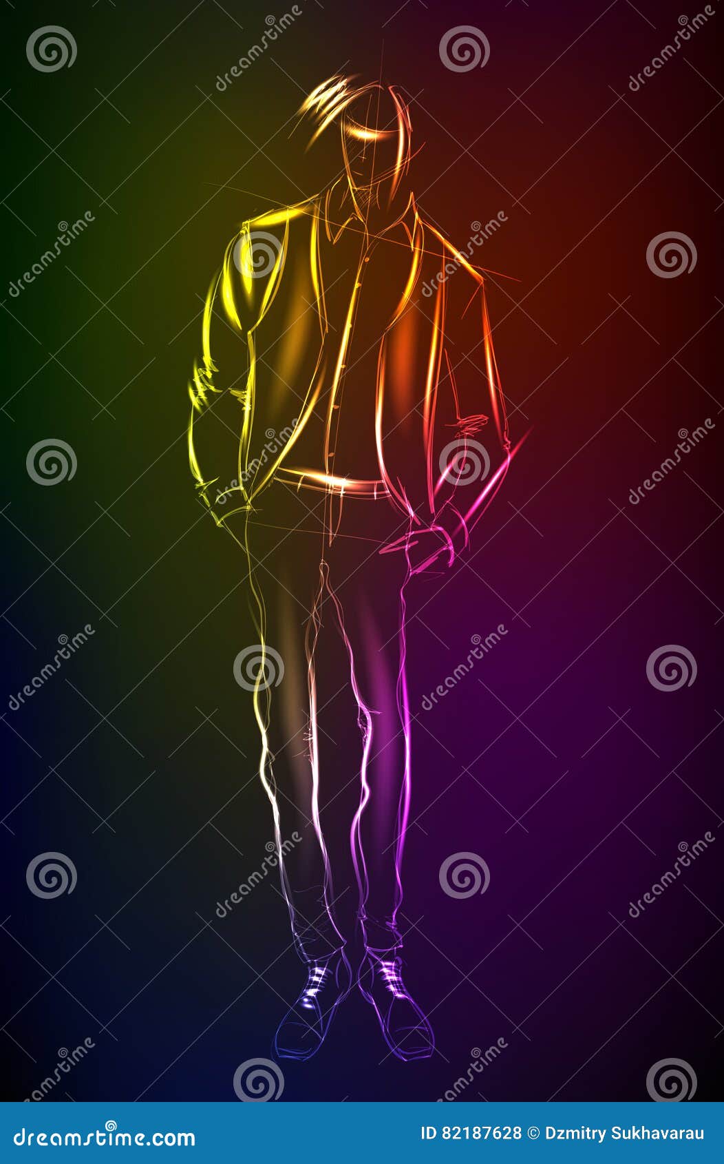 A light man stock illustration. Illustration of boutique - 82187628