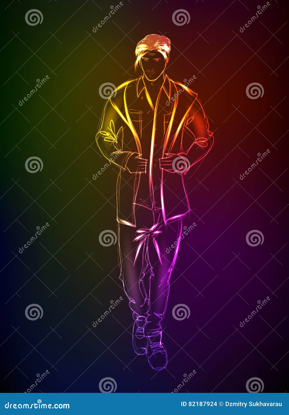 A light man stock illustration. Illustration of luxury - 82187924