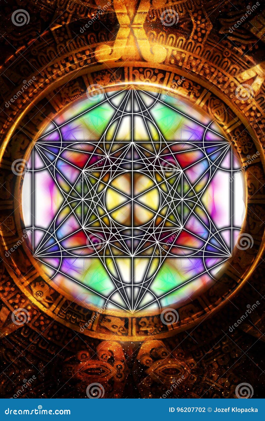 Sacred Mayan Sun God, Aztec Wheel Calendar, Maya Symbols Ethnic Mask ...