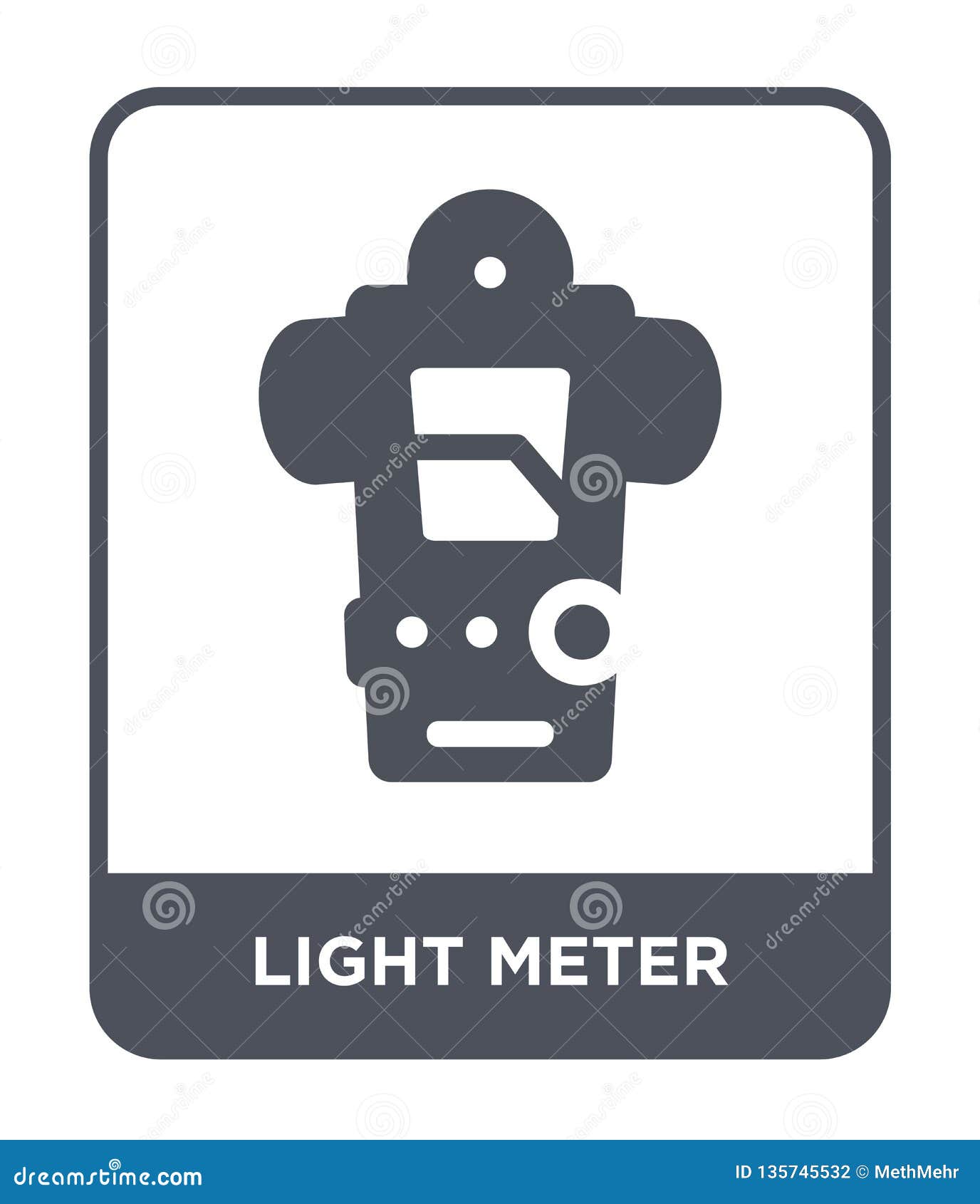 Light Meter Icon in Trendy Design Style. Light Meter Icon Isolated on ...
