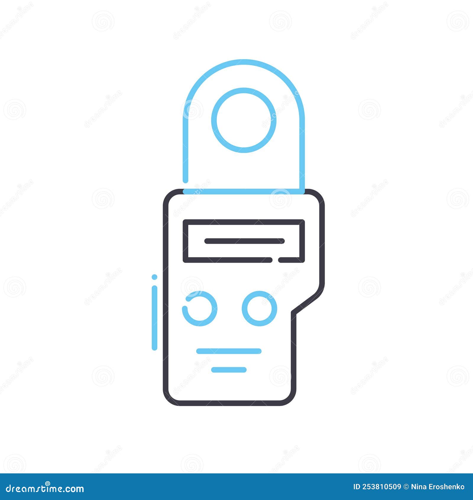 Light Meter Line Icon, Outline Symbol, Vector Illustration, Concept ...