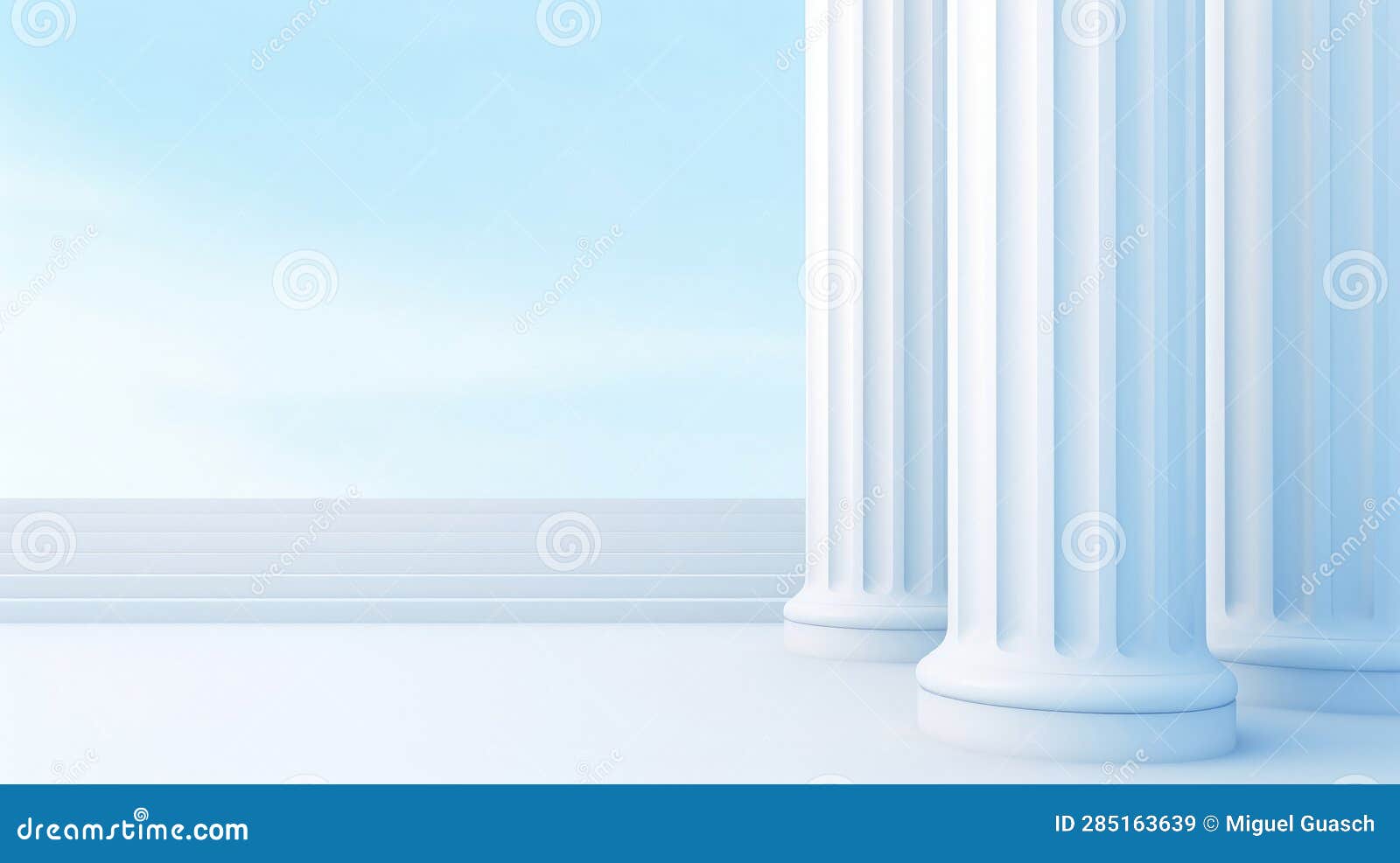 Light Minimalist Architectural Background with Columns Stock ...