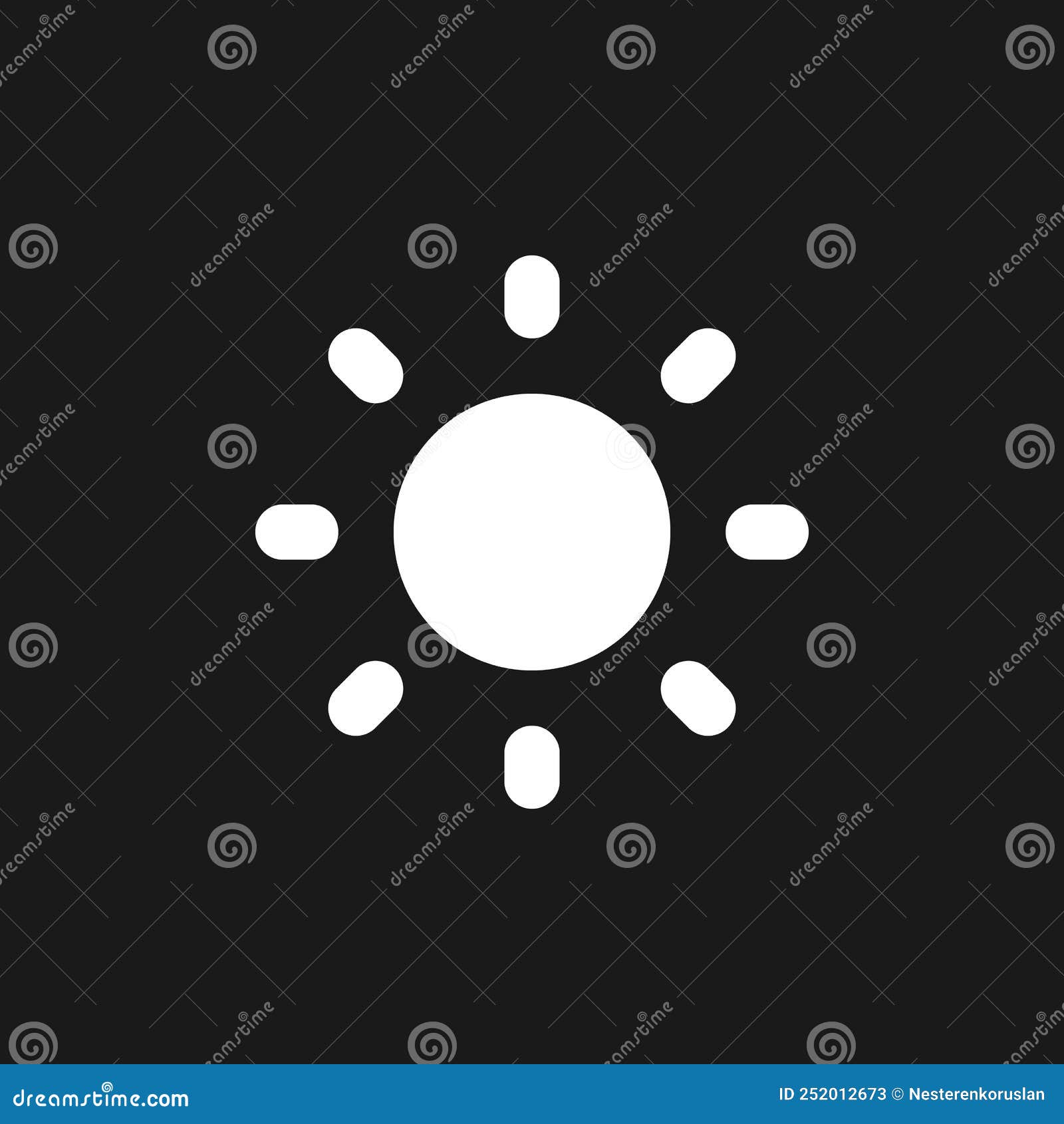 Adjust Brightness Settings Outline Icon. Signs And Symbols Can Be Used ...