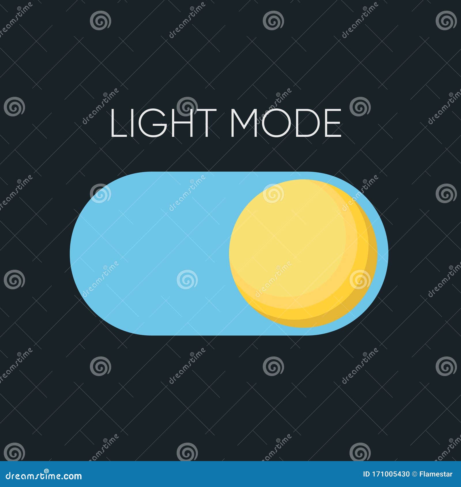Light Mode Slide Button for Mobile Software Concept. Illustration Stock ...