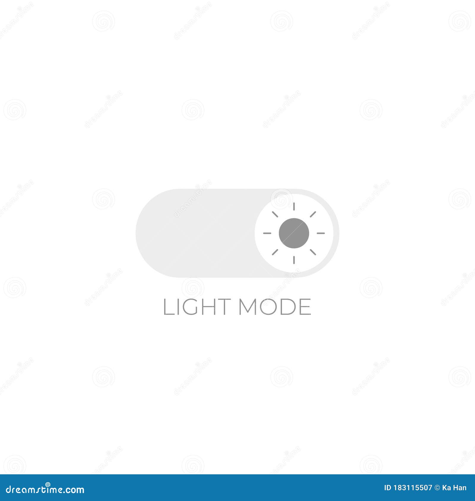 Light Mode Switch Vector Illustration. Day Mode Slider Design Stock ...