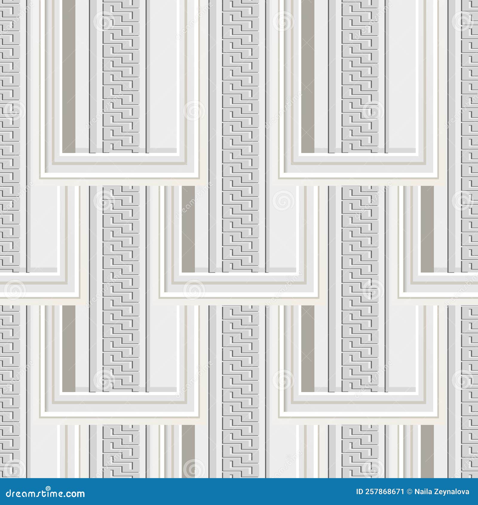 Light Modern Ornamental Seamless Pattern. Greek Style Beautiful White ...