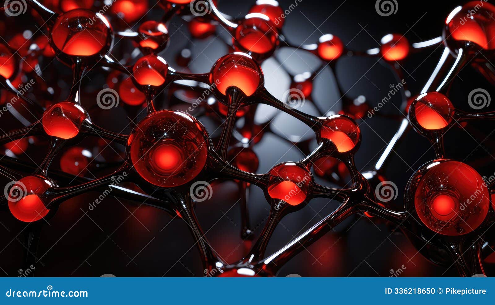 Light Molecules Black and Red Stock Illustration - Illustration of ...