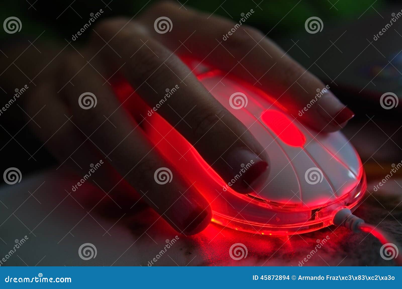 Light mouse handling stock photo. Image of bright, glowing - 45872894