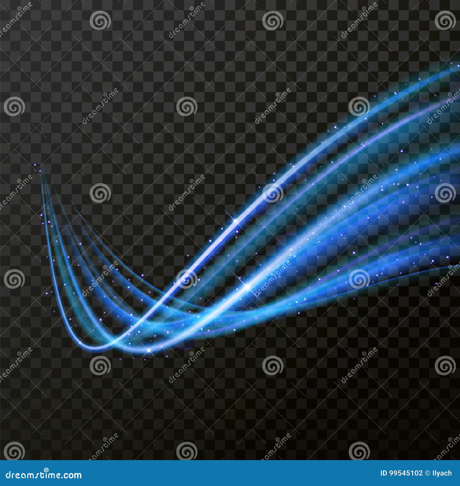 Light Multi Neon Wave Tracing Effect. Vector Fire Light Flare Trace ...