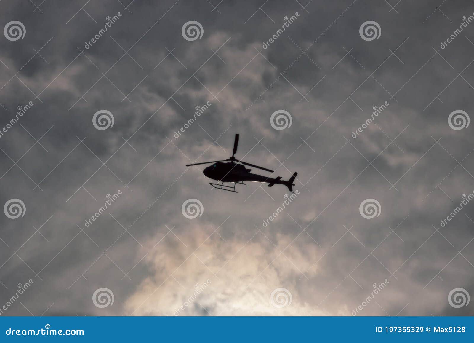 Light Multi-purpose Helicopter of Classic Single-rotor Scheme Stock ...
