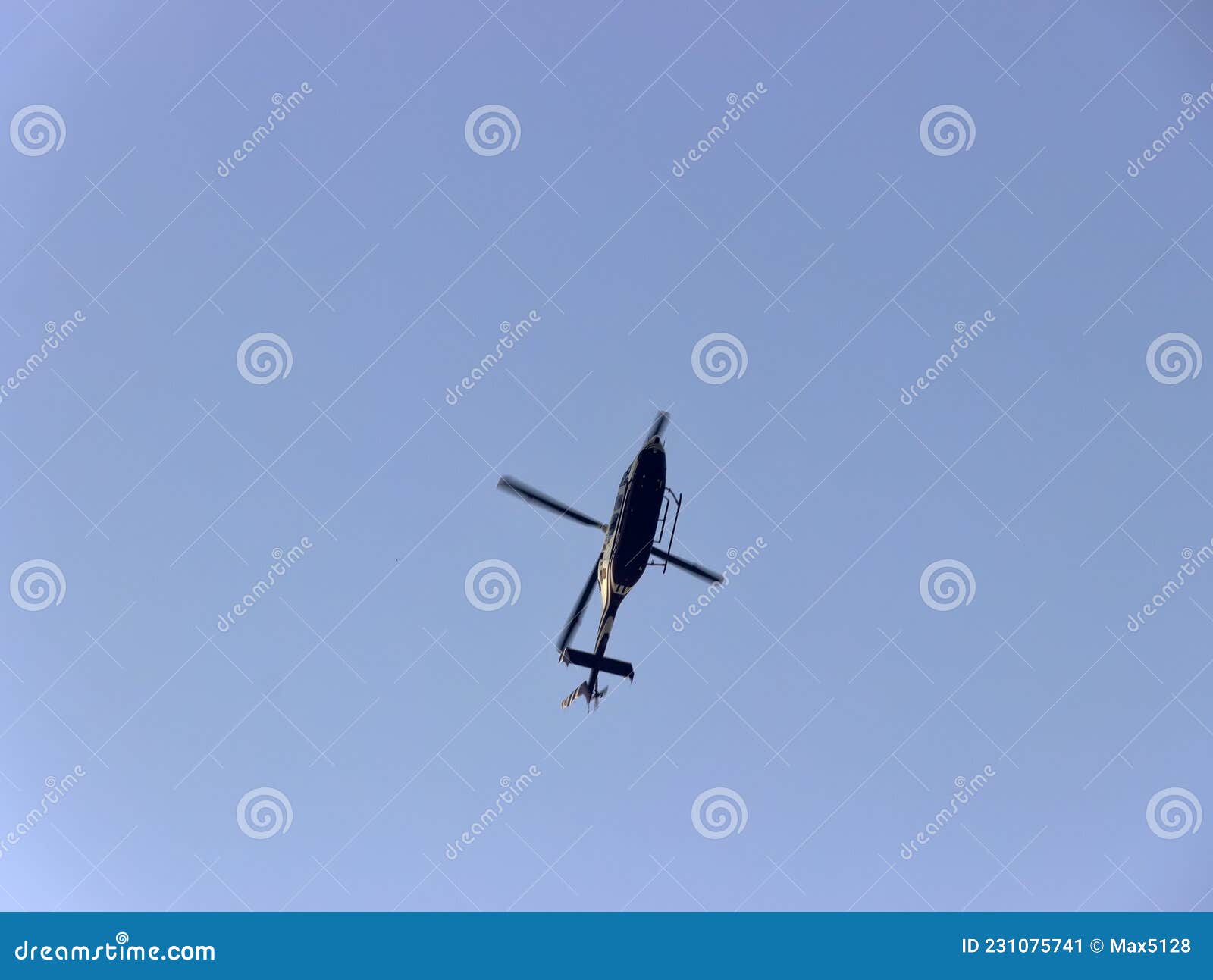 Light Multi-purpose Helicopter in the Sky Stock Image - Image of ...