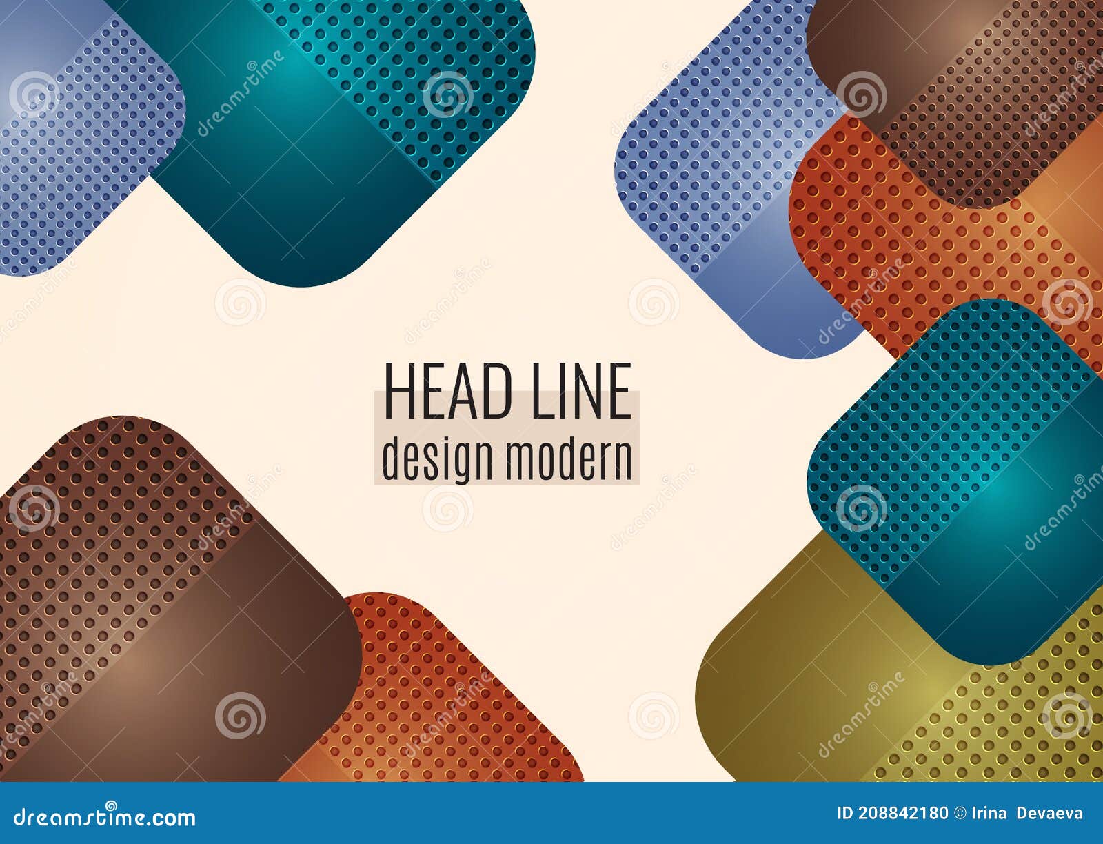 Light Multicolor Background with Round Squares. Abstract Background for ...