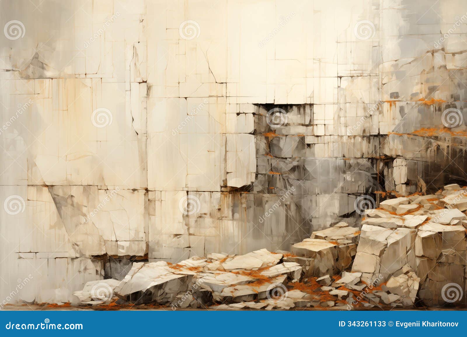 Light Natural Background, Rock Wall of Marble Limestone Quarry or Cliff ...