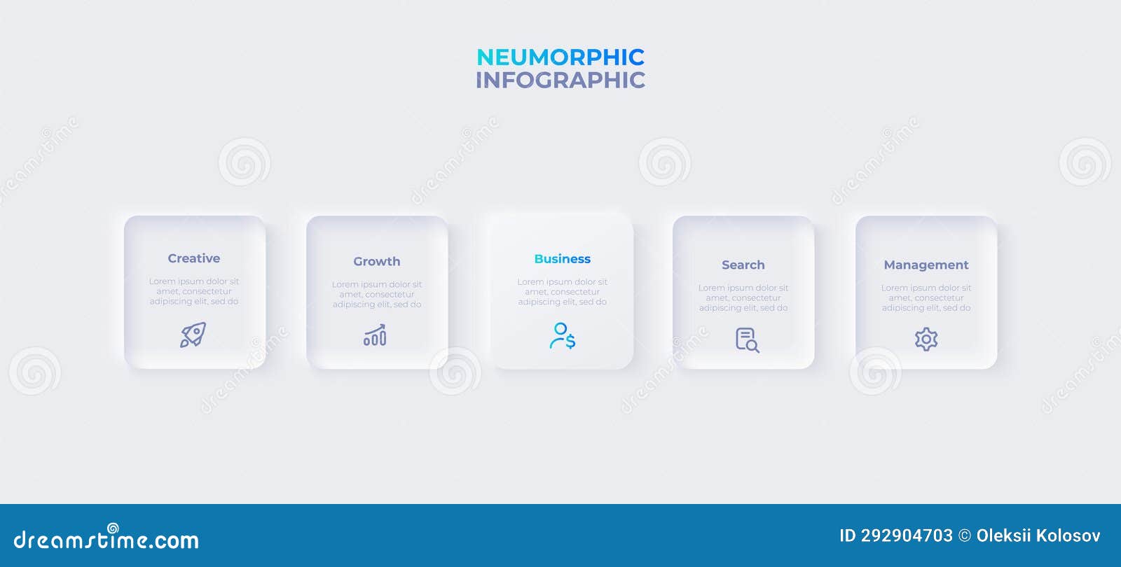 Neumorphism UI, Square White Button With Shadow Vector Illustration ...