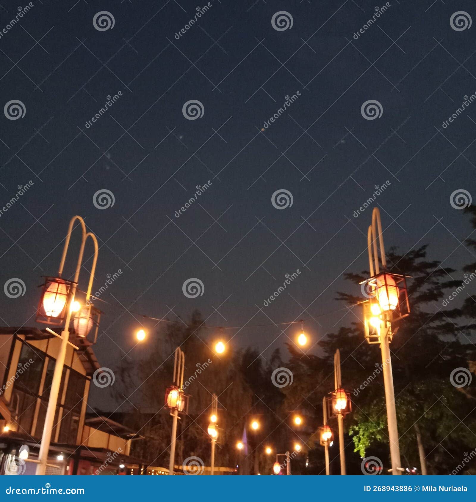 Light in the Night Sky after Sunset Stock Photo - Image of sunset, lamp ...