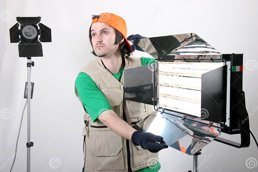 Light operator stock photo. Image of fame, industry, barn - 5356096