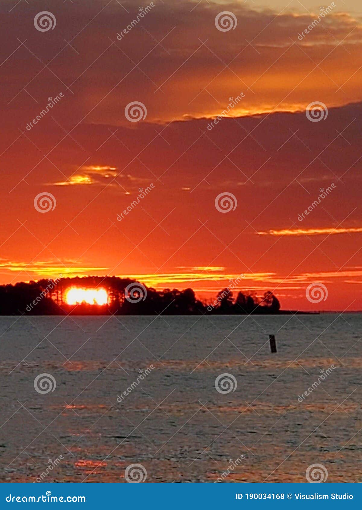 Light Orange Beautiful Sunset View and Paradise Beach Orange Sun Over ...