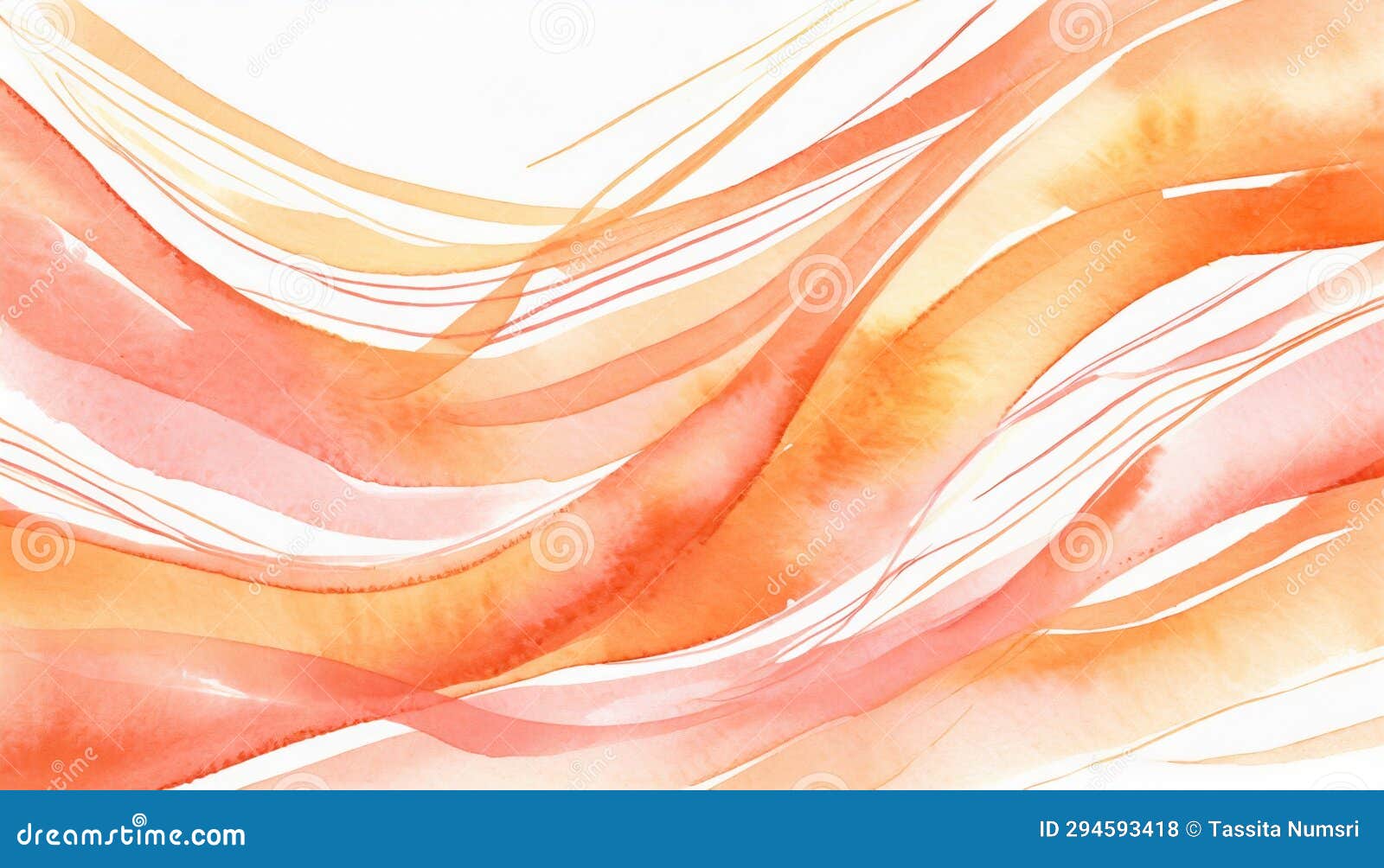 Light Orange Lines on a White Background Silk. Generative Stock ...