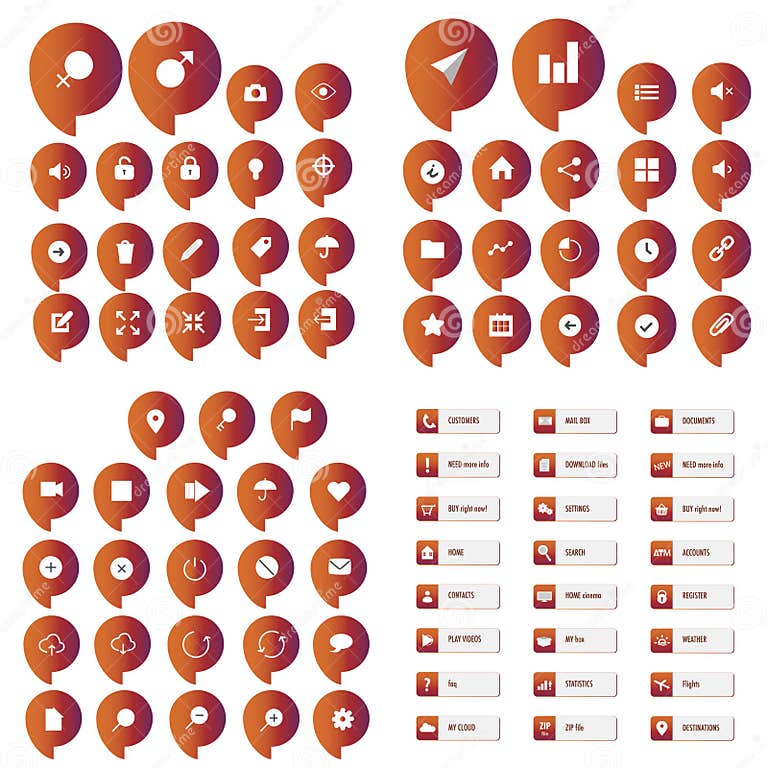 Light Orange User Location Interface for Business Stock Illustration ...
