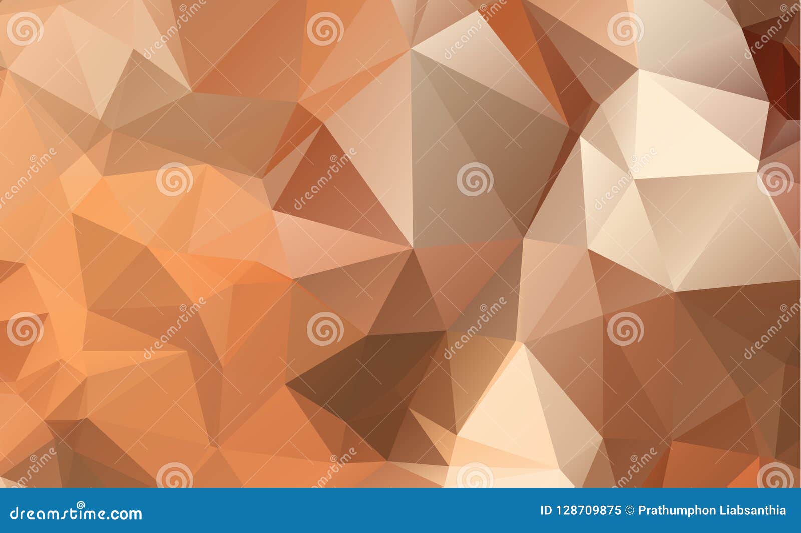 Light Orange Vector Low Poly Crystal Background. Polygon Design Stock ...