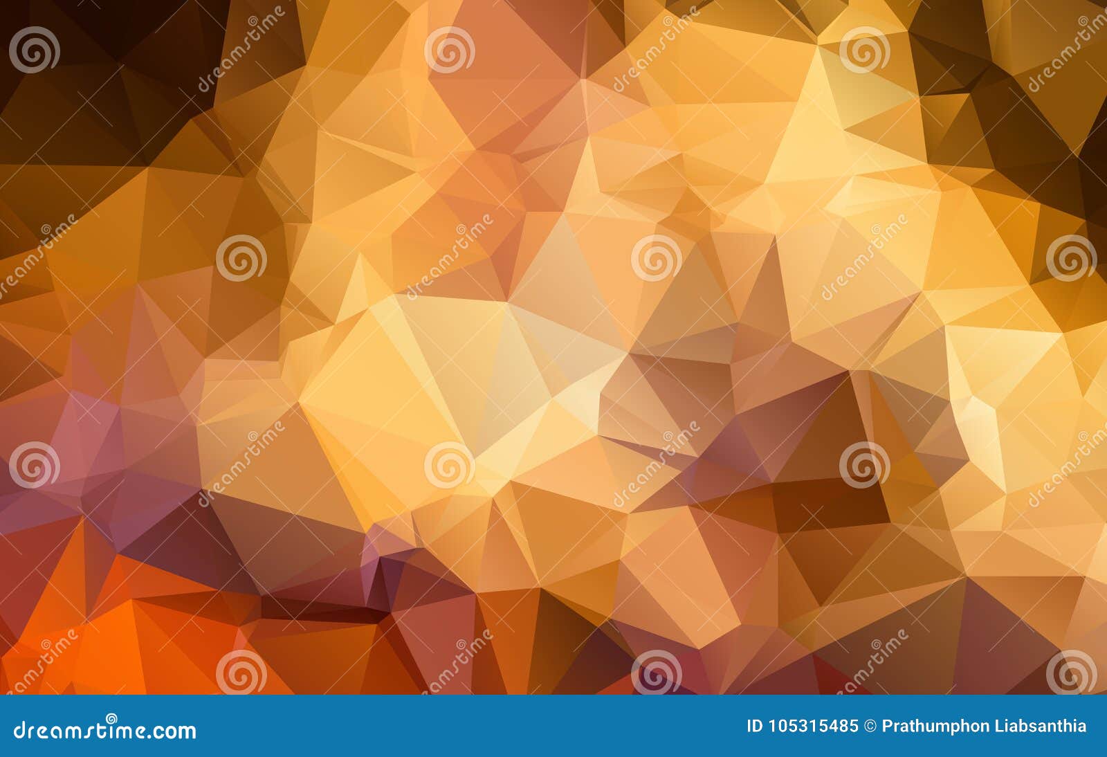 Light Orange Vector Polygonal Illustration, Which Consist of Triangles ...