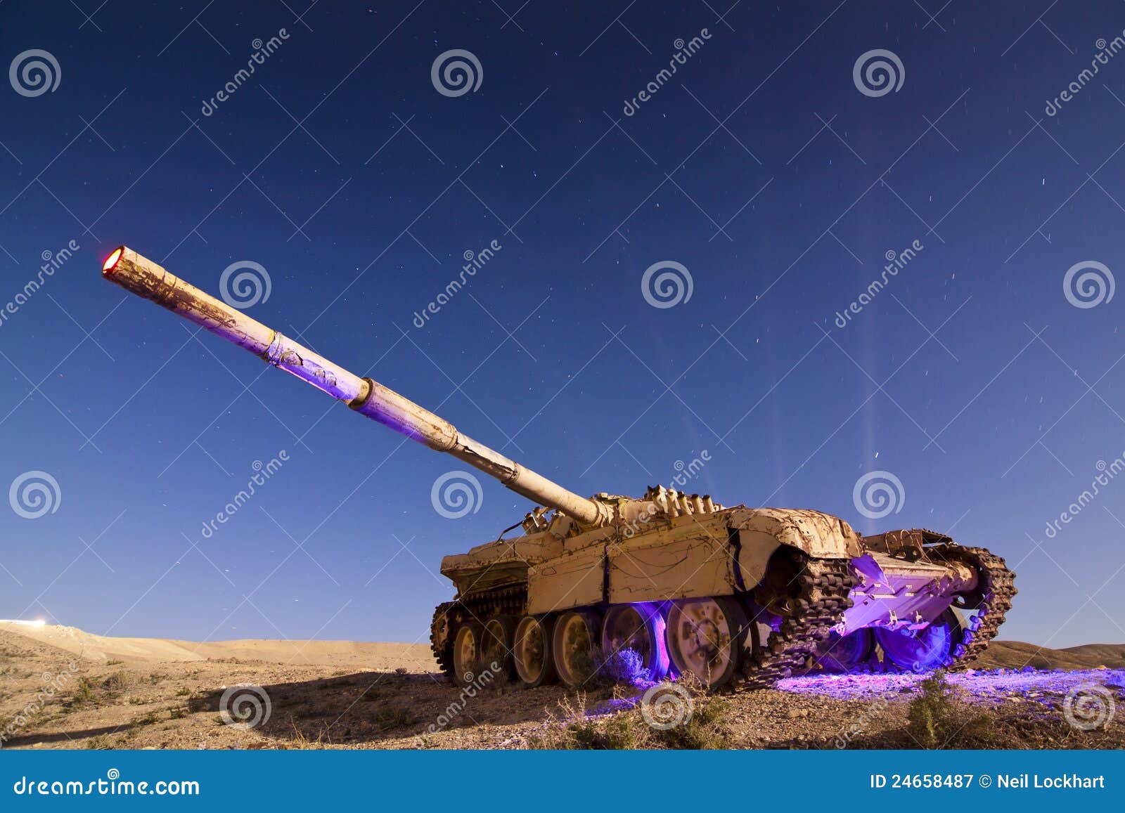 Light Painted Abandoned Tank Stock Image - Image of flash, power: 24658487