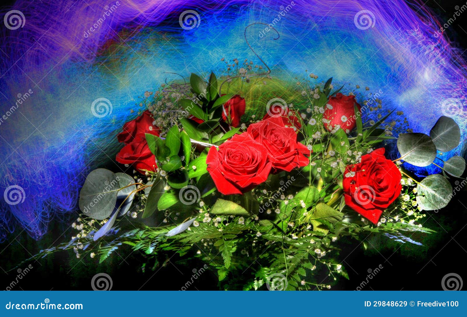 Surreal Rose Arrangement stock image. Image of love, painting - 29848629