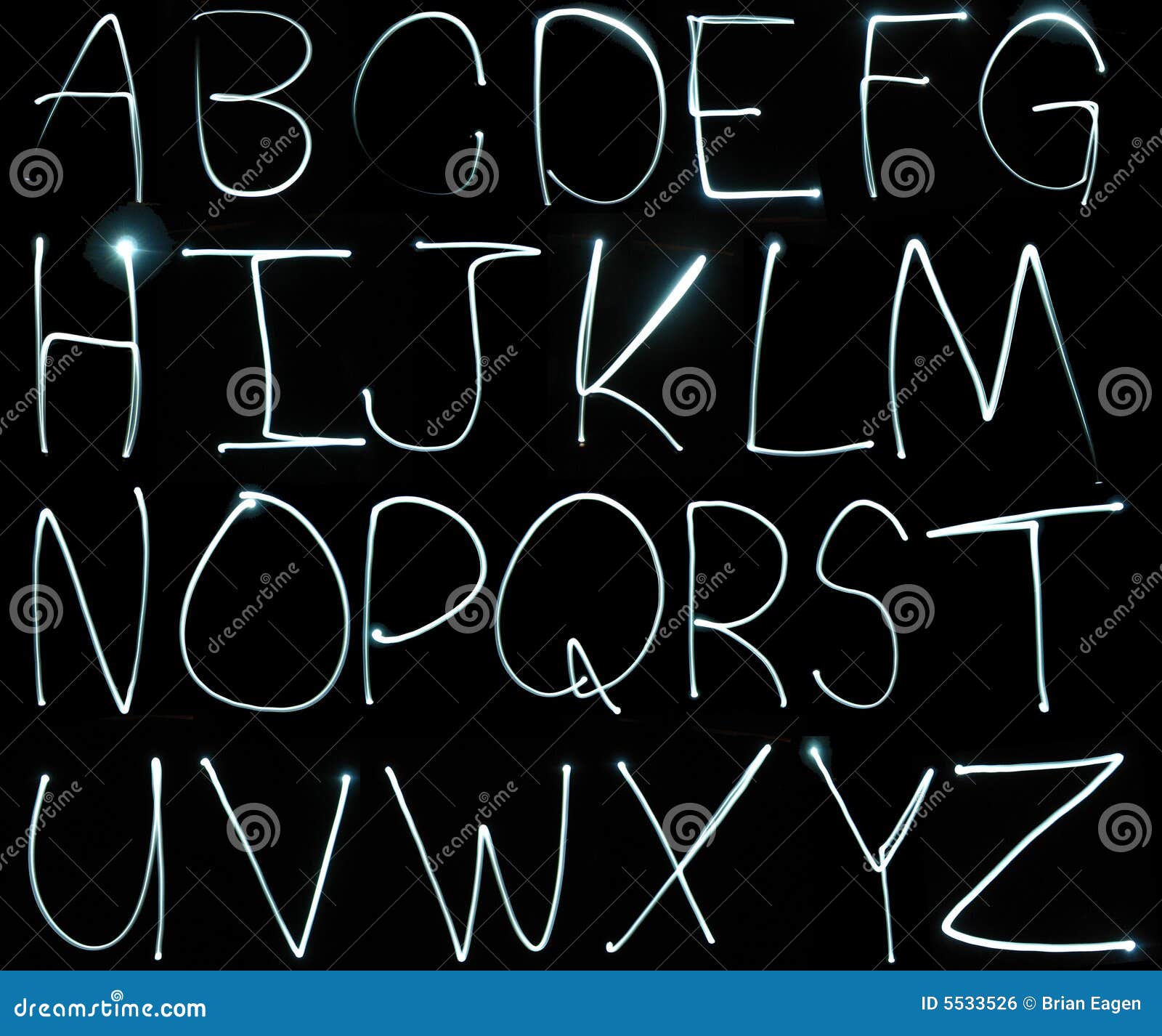 Light painting alphabet stock illustration. Illustration of paint - 5533526