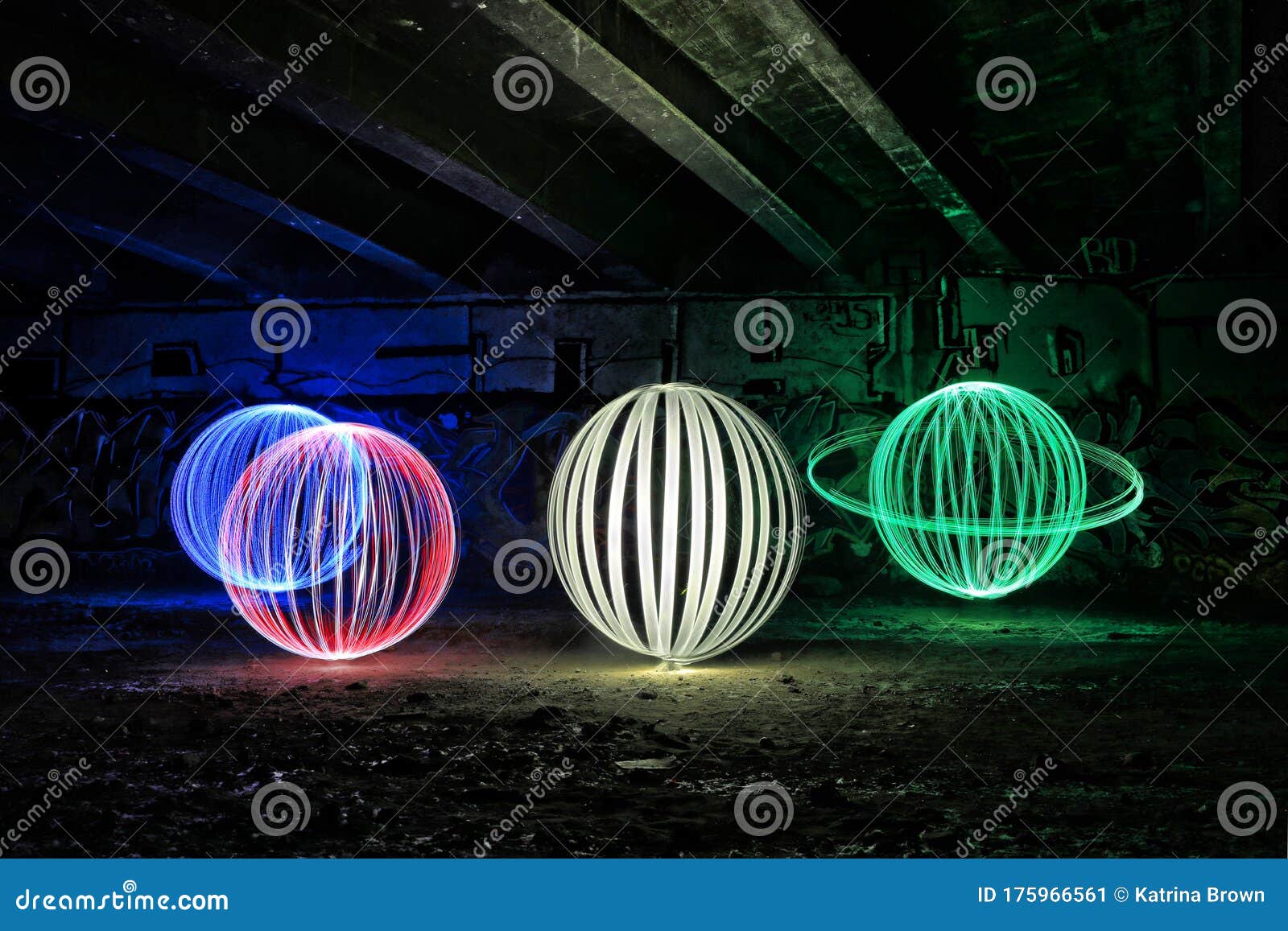 Light Painting with Color and Spin Lighting Stock Image - Image of ...