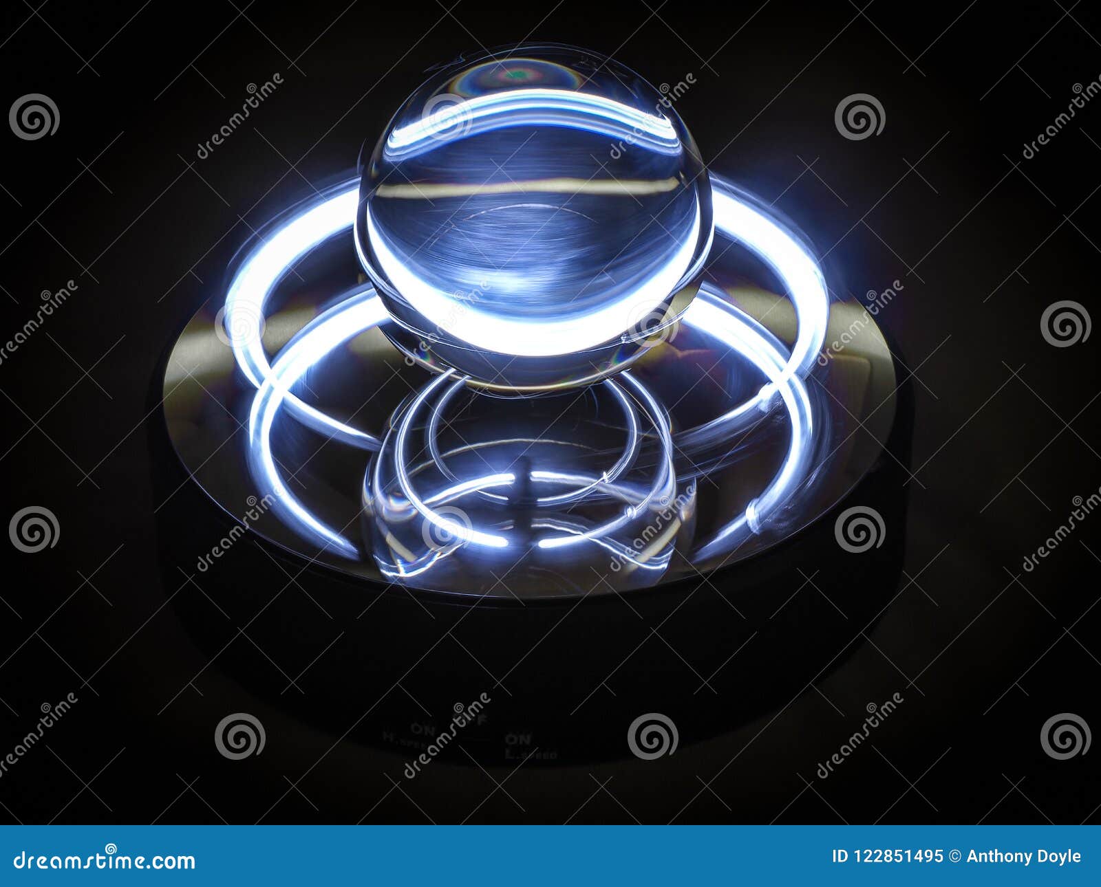 Neon sphere blue grey stock image. Image of graduated - 122851495