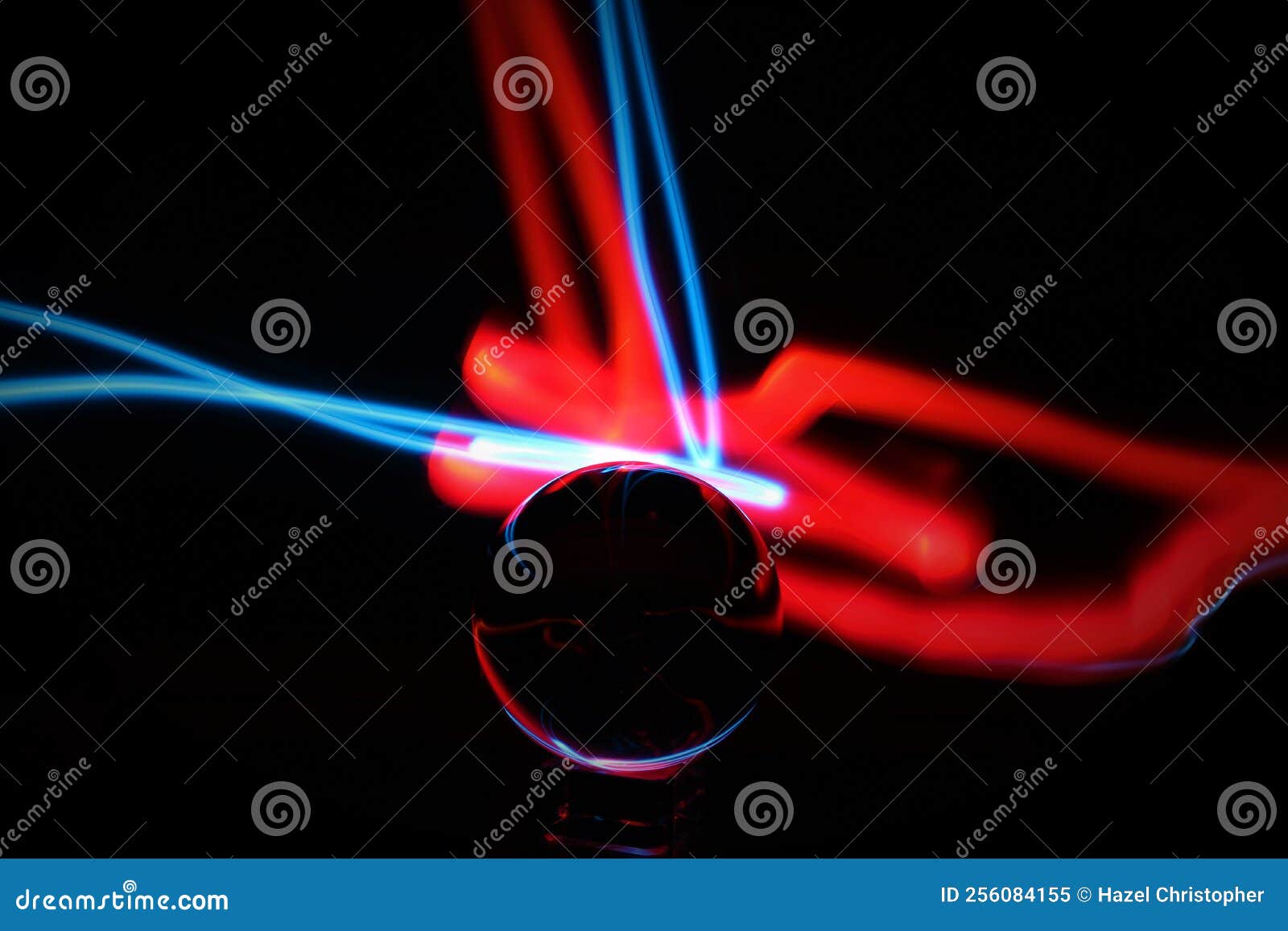 Light Painting Using a Crystal Ball To Create an Abstract Design Stock ...