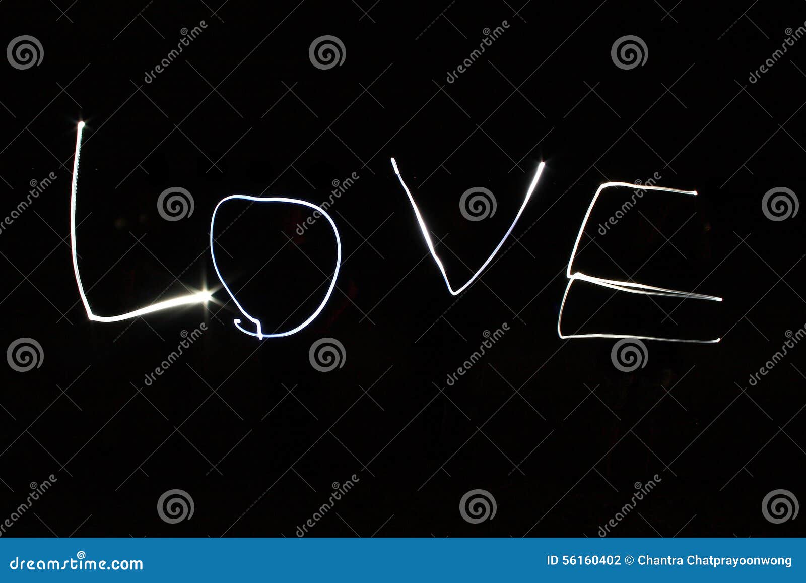 Light Painting the Word Love Stock Photo - Image of design, write: 56160402