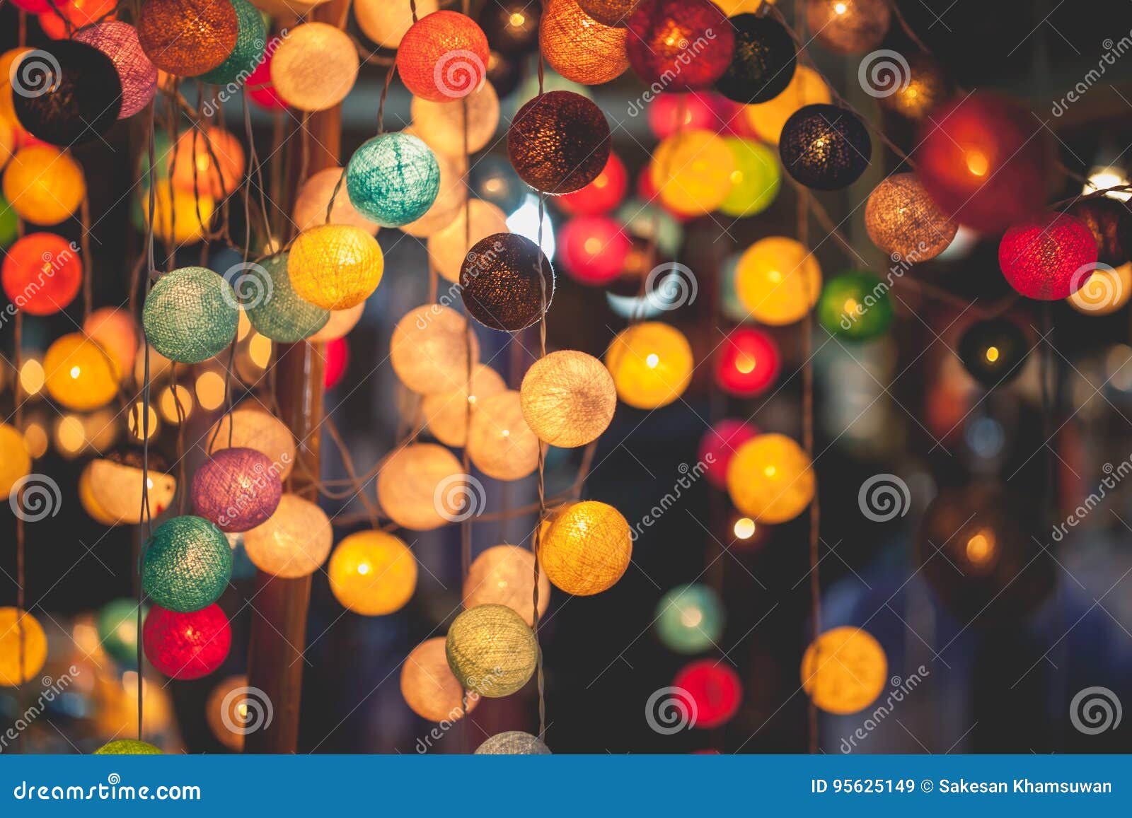 Light Party Bokeh for Festival Stock Image - Image of background, blue ...