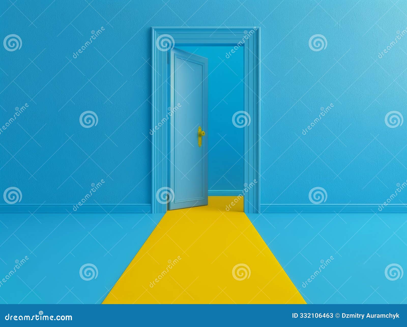 Light Passing through a Open Door. Architectural Design Element. Modern ...