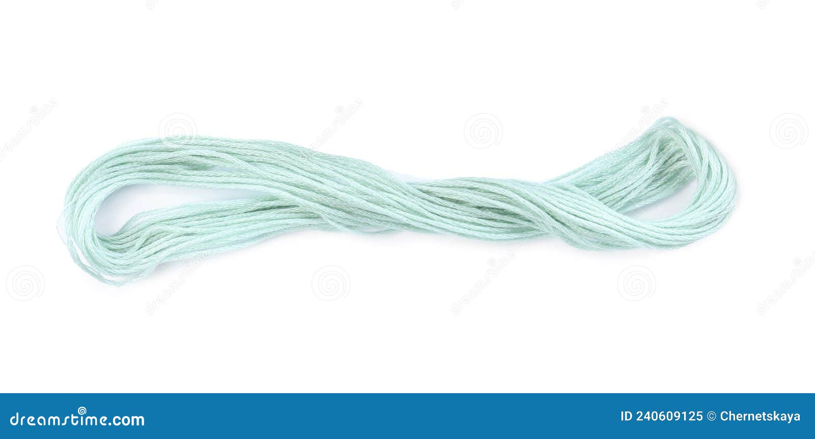 Light Pastel Blue Embroidery Thread on White Background Stock Image ...