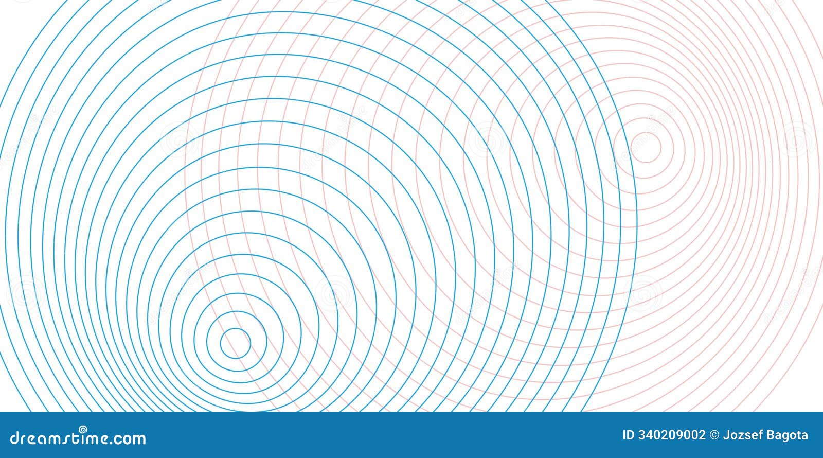 Light Pattern Of Concentric Spirals, Gradually Expanding. Blue And ...