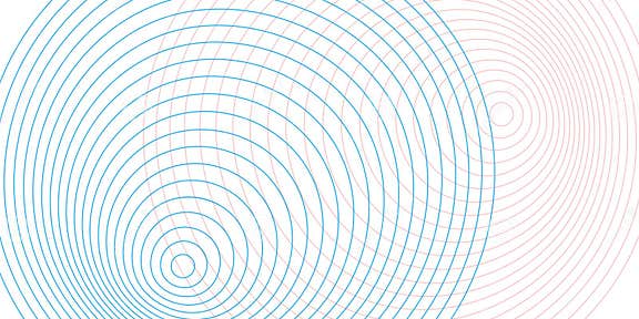 Light Pattern of Concentric Spirals, Gradually Expanding. Blue and ...